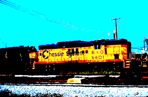 ORIGINAL KODACHROME SLIDE CHESSIE SYSTEM GP-9 #6601 CUMBERLAND, MD SEPT ...