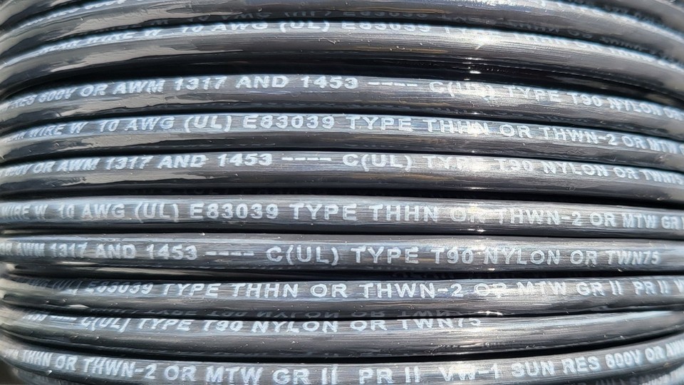 10 GAUGE THHN STRANDED WIRE THWN 10 AWG COPPER - CUT TO YOUR LENGTH ...