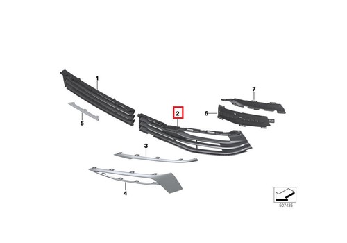 NEW GENUINE BMW 6 SERIES G32 GT FRONT GRILL AIR INTAKE OPEN RIGHT BASIC ...