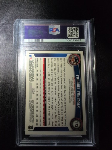 PSA 9 MINT 2011 TOPPS CHROME ORANGE REFRACTOR RC 173 FREDDIE FREEMAN | eBay