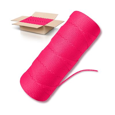 Pink Mason Line String Line - 84 Roll Pack - #18 Braided Nylon String ...