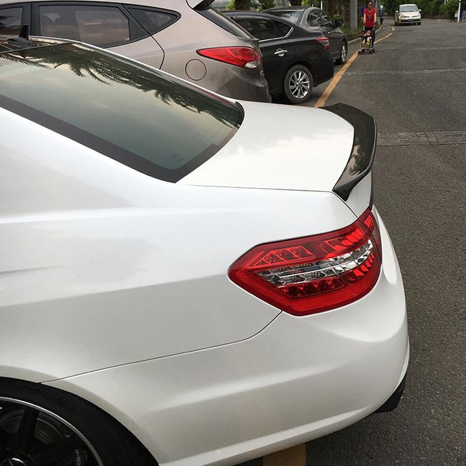 REAL CARBON Rear Trunk Spoiler Wing for Mercedes Benz W212 E63 Sedan ...