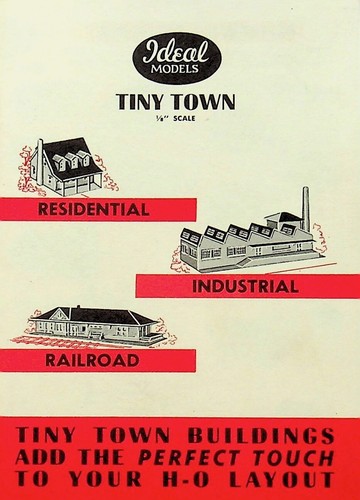 IDEAL MODEL TINY TOWN BUILDINGS VINTAGE CATALOG - GG-116 | eBay