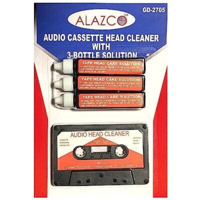 Audio Tape Cassette Head Cleaner w/ 3 Cleaning Fluids Care Wet ...