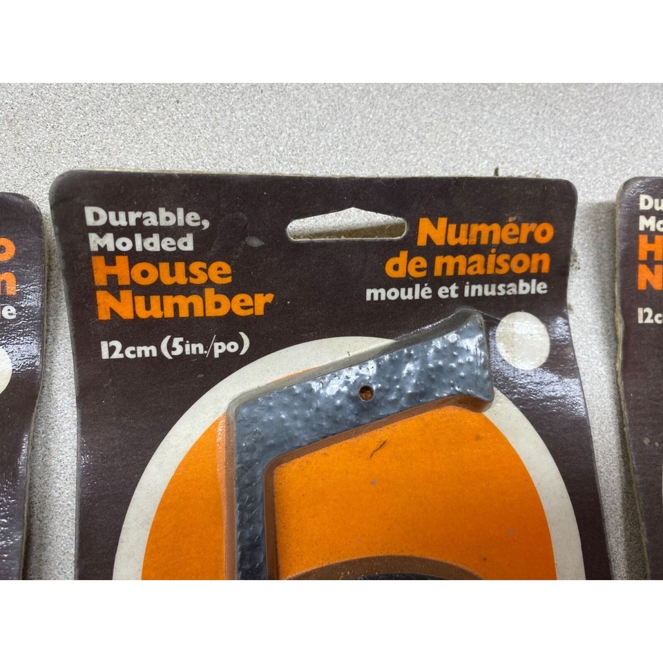 Klassen Durable 5 inch Molded House Numbers 7 - 5 - 7 NOS | eBay