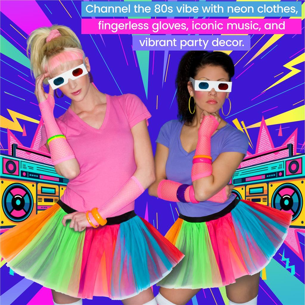 LADIES RAINBOW TUTU SKIRT ONE SIZE 8-12 80S FANCY DRESS 3 LAYER PARTY ...