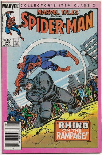 MARVEL TALES SPIDER-MAN # 183 JAN '86 STAN LEE & JOHN ROMITA REPRINT ...