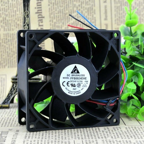 Delta FFB0924EHE-F00 24V 0.75A 9038 9CM ABB Drive Cooling Fan 3 wire | eBay