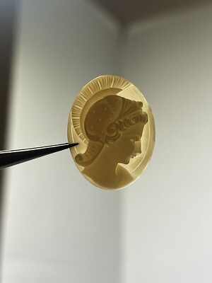 Antique Victorian Loose Achilles Cameo Conch Shell Carved Greek God ...