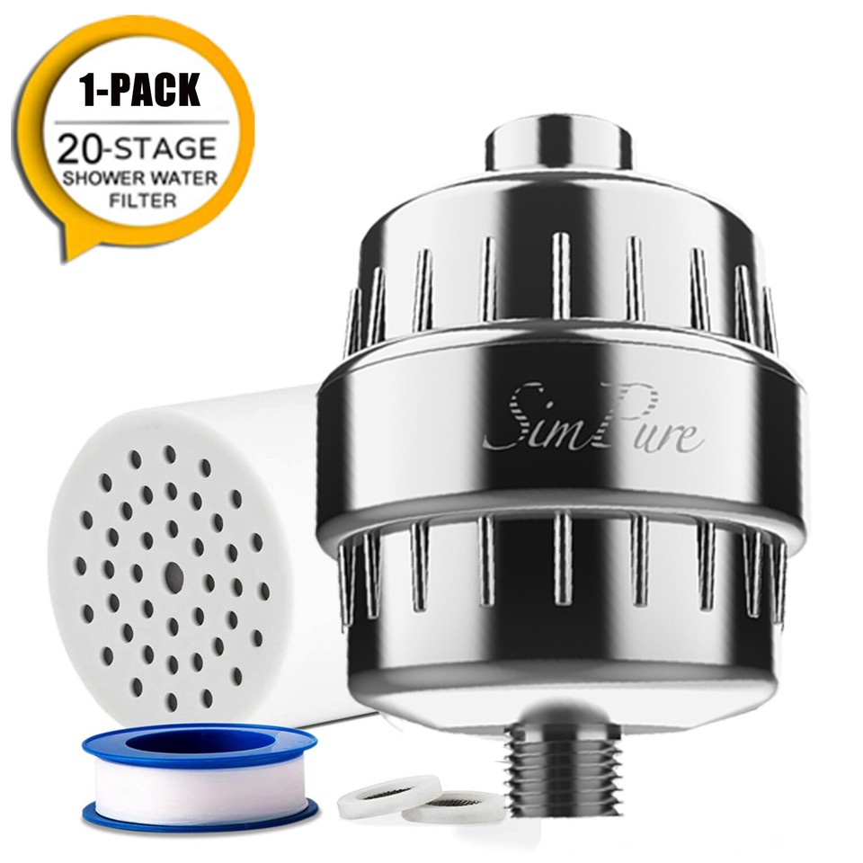 20Stage Shower Filter for Hard Water, Universal Shower Head Water ...