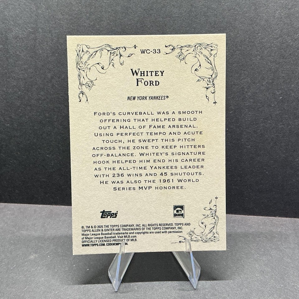 2025 Topps Allen & Ginter #WC-33 Whitey Ford Wicked Curves | eBay