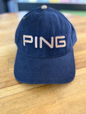 Vintage Ping Hat I/3 Golf Hat Mens Large Dark Blue Nylon Poly Strapback ...