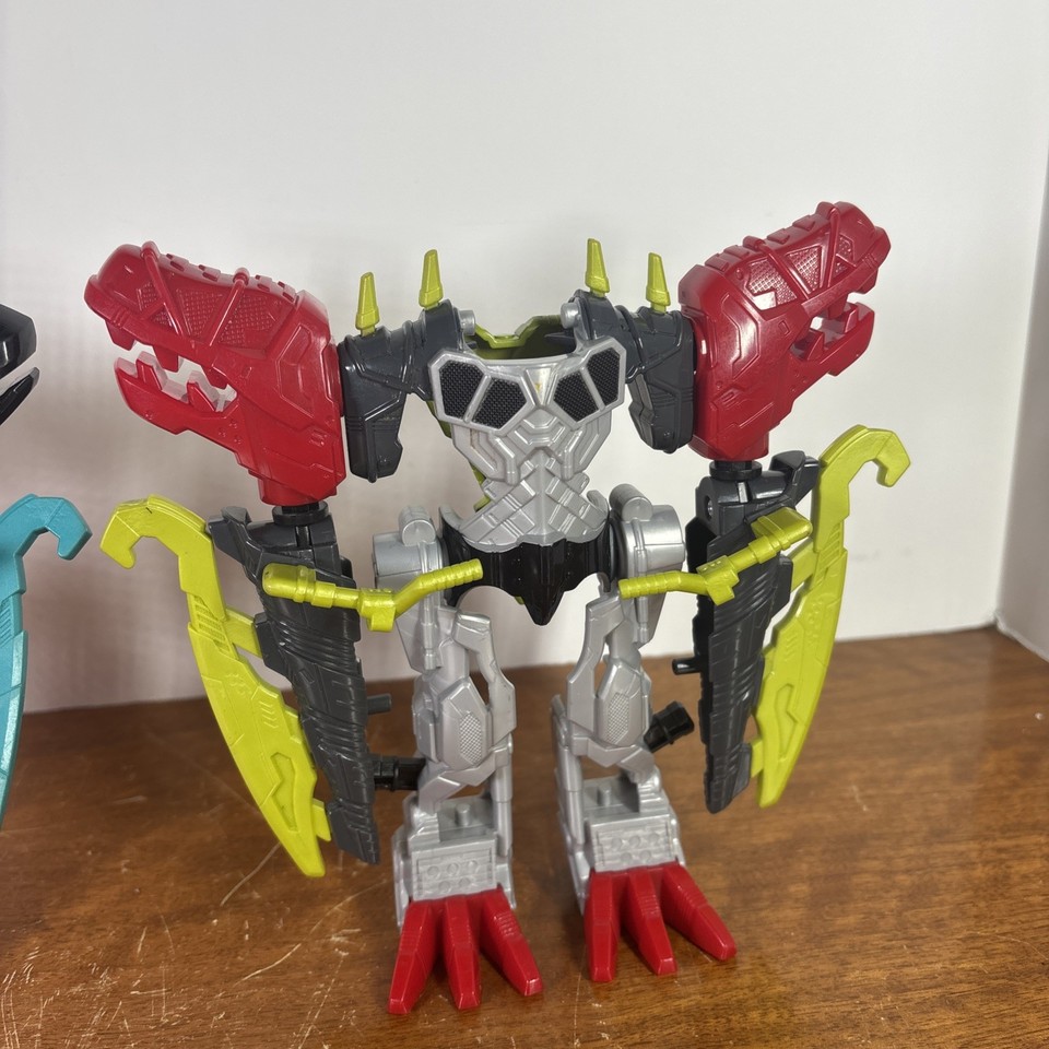 Lot of 2 Bandai Power Rangers Deluxe Dino Charger Zord Armor Orange Red ...