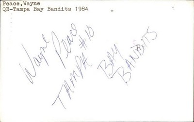 Wayne Peace Signed 3x5 Index Card Cut Autograph Den | eBay UK