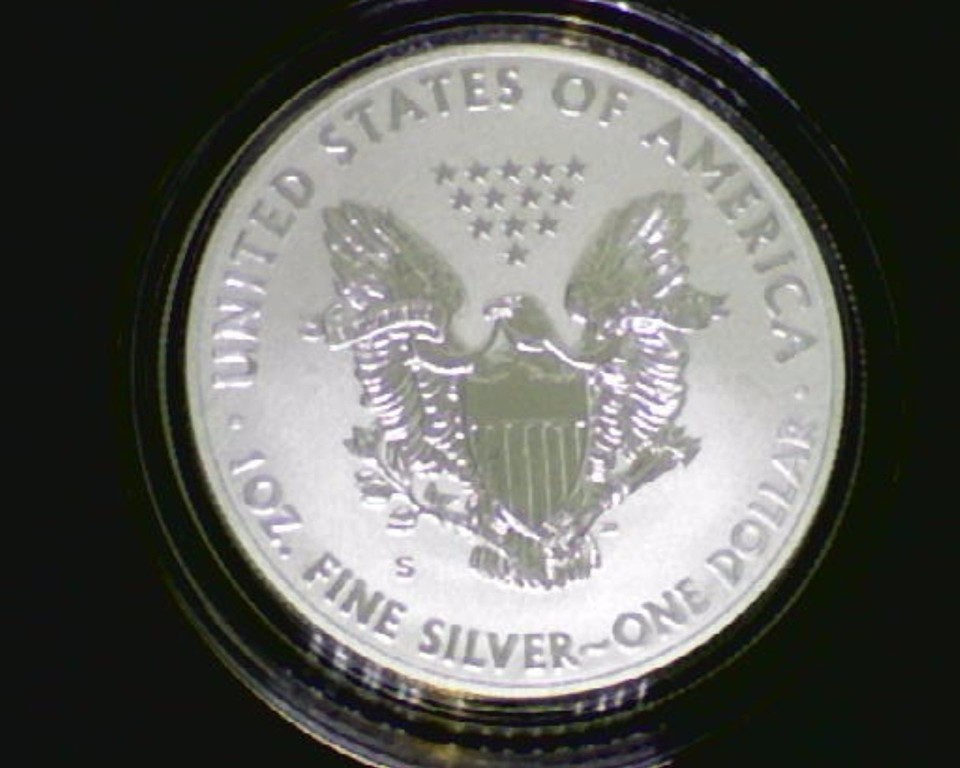 2012-S REVERSE PROOF Silver Eagle - Air Tight Capsule & Presentation ...