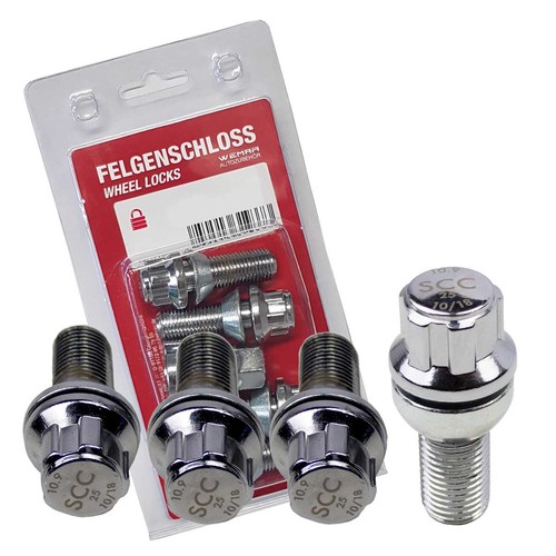 Boulons Antivol Protections spherique R14 M12x1,5 38mm pour Audi 80 A2 ...