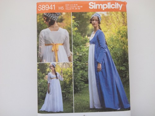 Simplicity 8941 Early 1800 's Empire Style Costume, Dress/ Gown Sewing ...