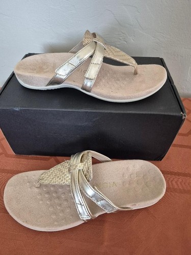 New Womens Vionic Karley Gold Tumbled Sandals size 7 | eBay