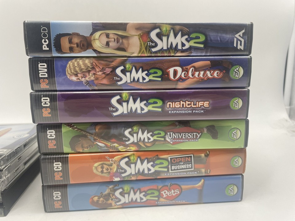 The Sims &The Sims 2 PC Game Lot (Deluxe, Expansion Pack) | eBay
