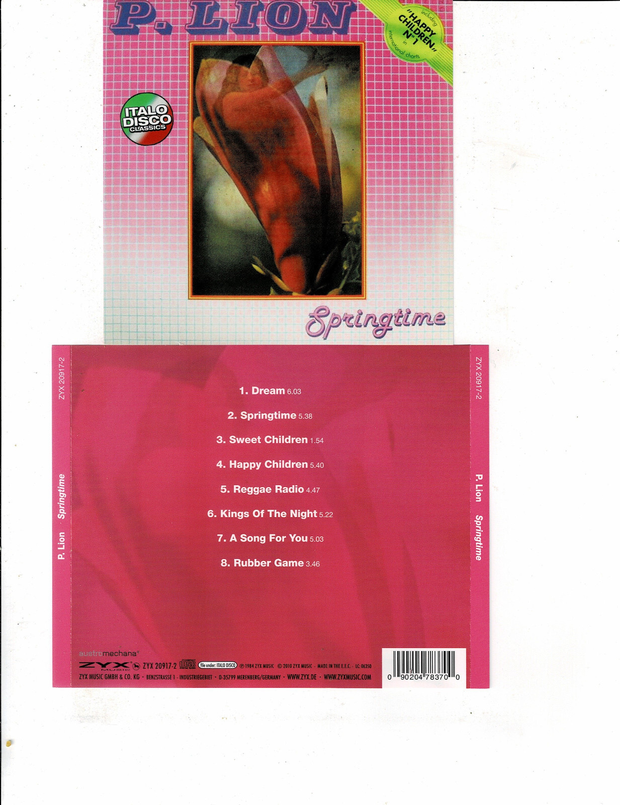 P. LION - SPRINGTIME (CD 2010) **8 TRACKS** "HAPPY CHILDREN" "ITALO ...
