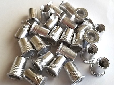 25pcs M10 10mm Flat Head Aluminum Rivet Nut rivnut Insert Nut M10x1.5mm ...