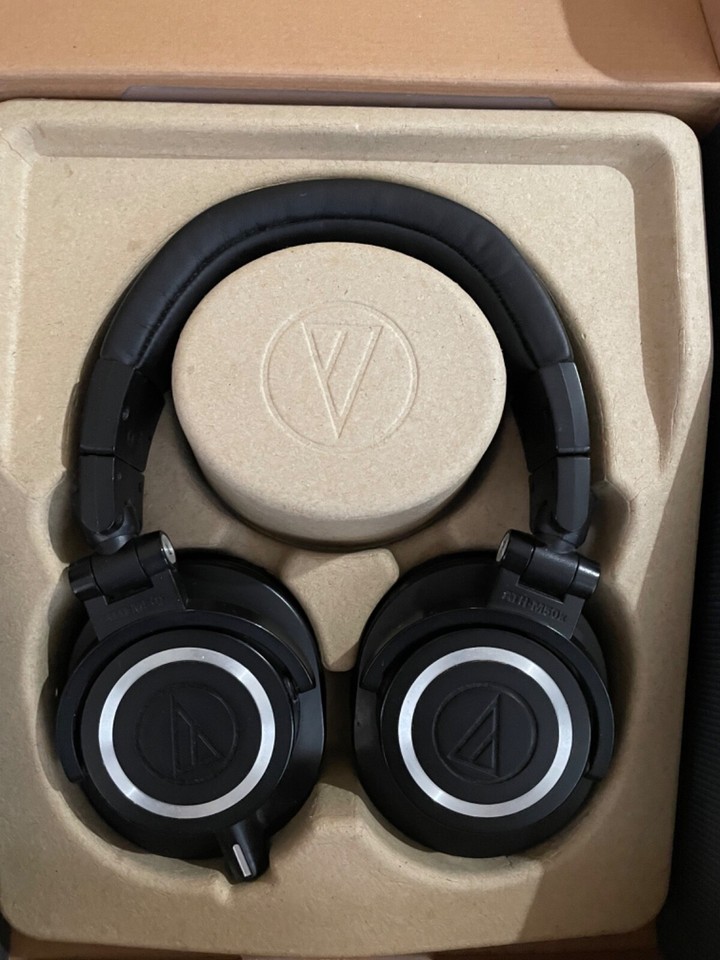 Audio-Technica ATH-M50X professional monitor headphones black complete ...