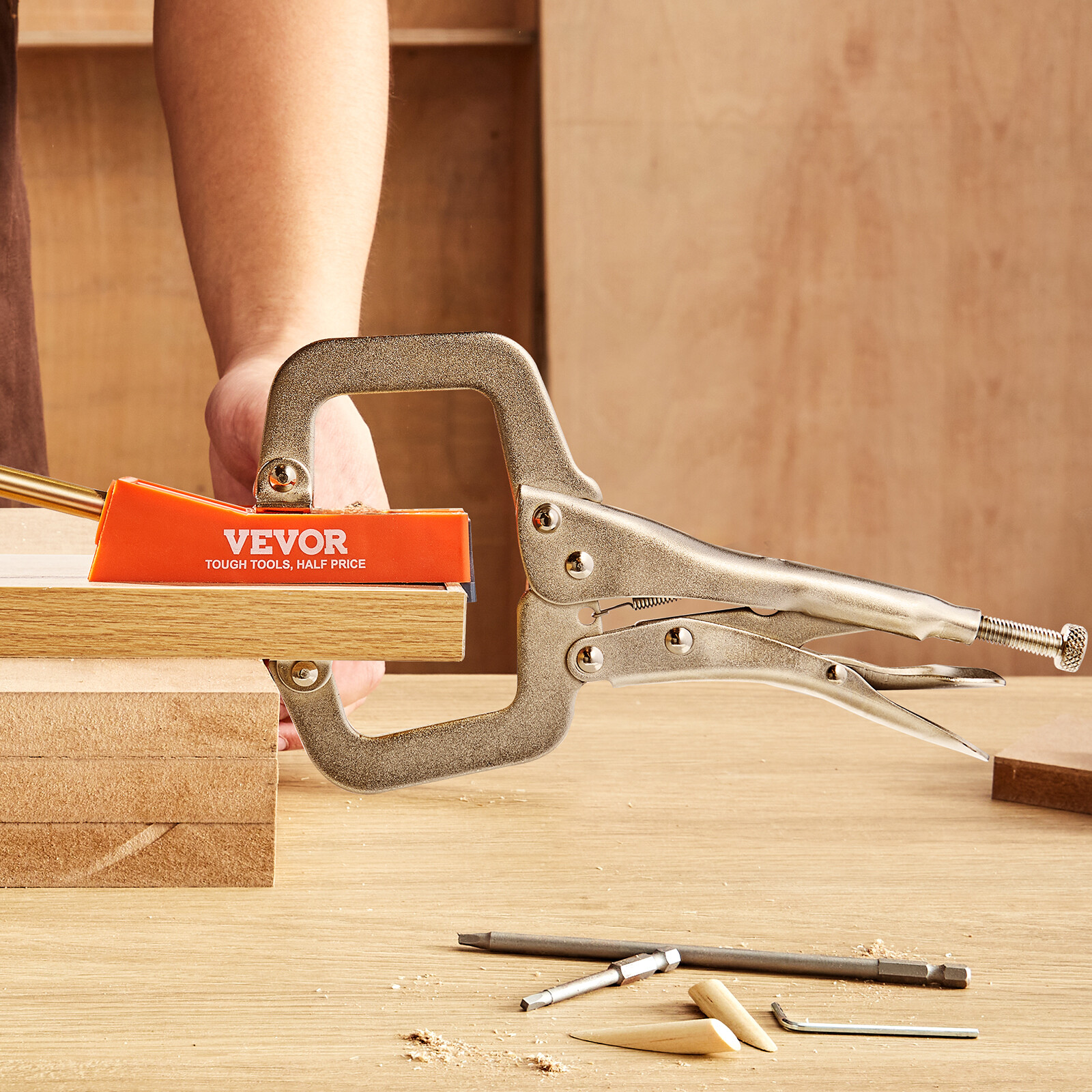 VEVOR Pocket Hole Jig Kit Joinery Woodworking System Adjustable Depth ...