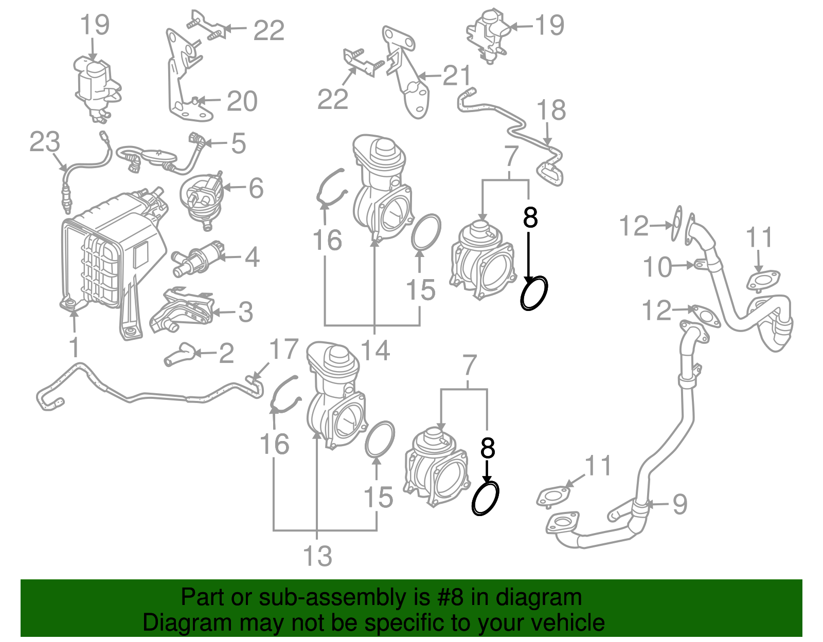 Volkswagen of America 070131547 - Exhaust Gas Recirculation (EGR) Valve ...