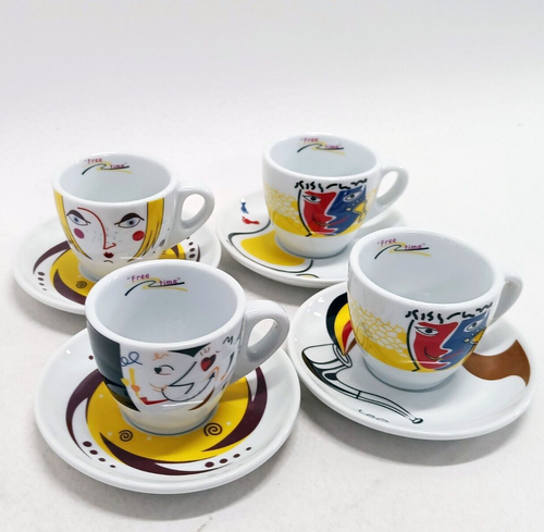 Set of 4 Beautiful Incasa Home Essentials Coffee Tea Cup and Saucer ...