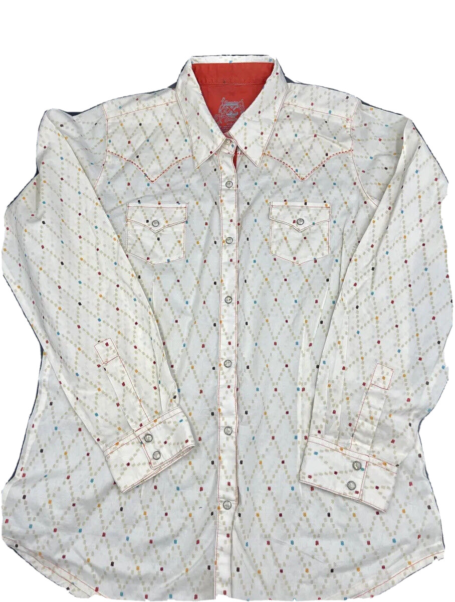 Twenty X Wrangler Diamond Pattern with Pearl Snap Bli… - Gem