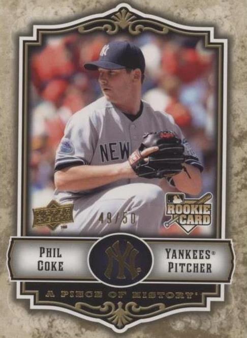 2009 Upper Deck A Piece of History - Phil Coke #111 Gold /50 (RC) for ...