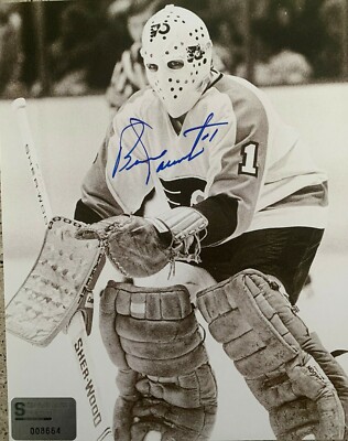 BERNIE PARENT PHILADELPHIA FLYERS SIGNED 8X10 PHOTO VESINA TROPHY ...
