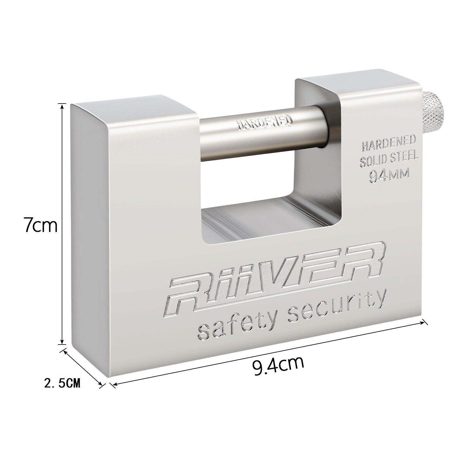 94mm Heavy Duty Padlock &10 Keys Armoured Steel Shutter Warehouse ...