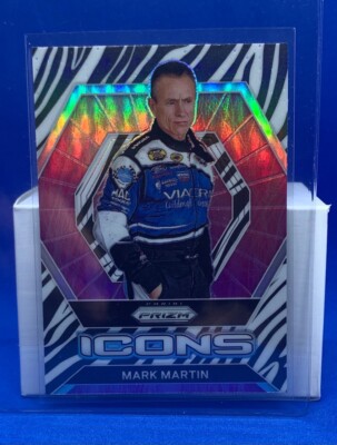 2022 Panini Prizm Racing Nascar Mark Martin ICONS Zebra Prizm Card #90 ...
