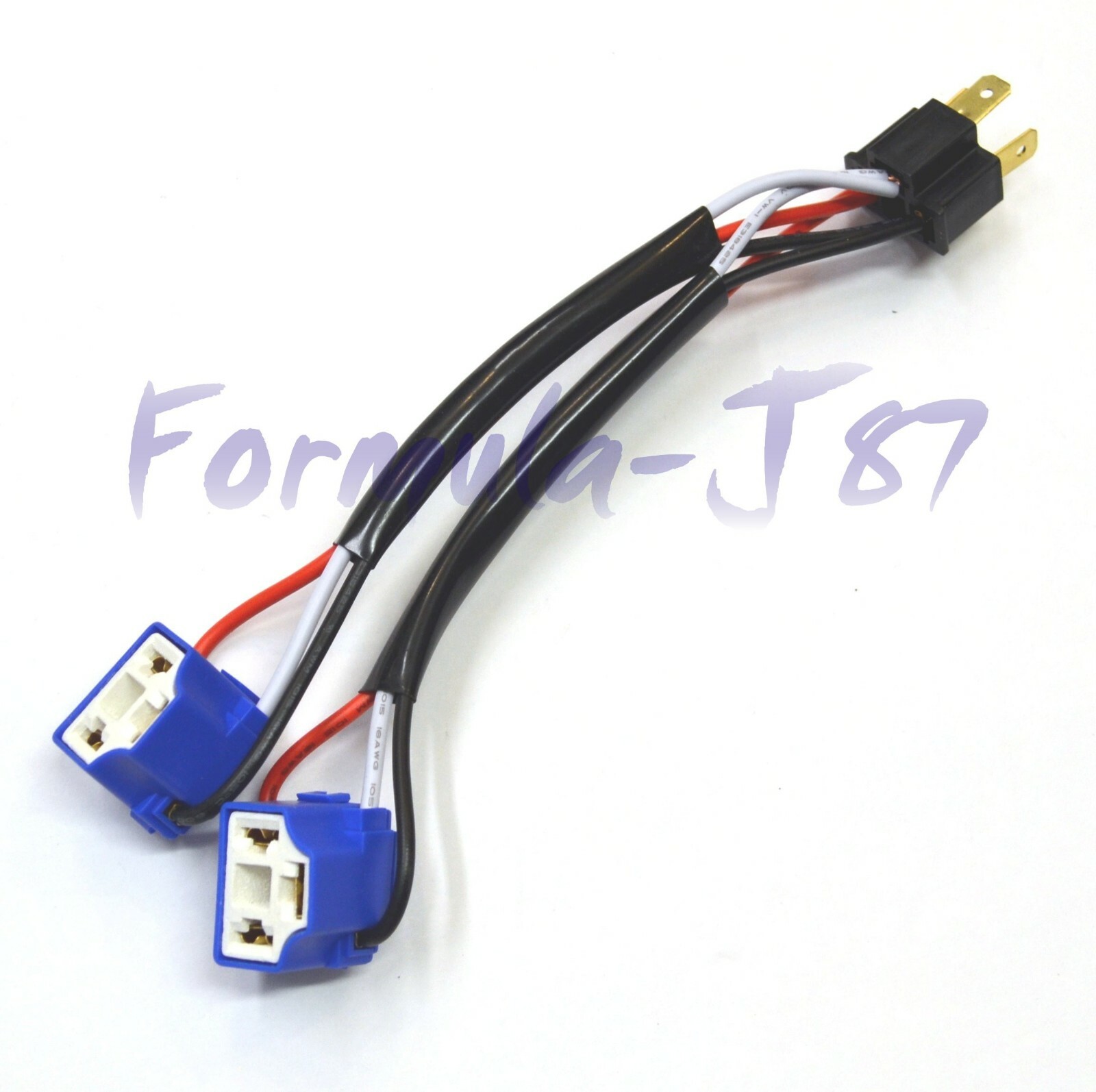 Splitter Wire Ceramic A 9003 HB2 H4 Two Harness Head Light Socket Plug ...