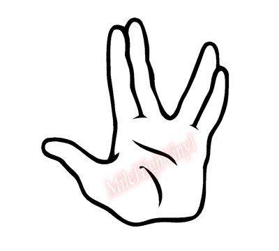 Spock LLAP Star Trek Hand Glass Vinyl Decal Sticker Car Truck | eBay