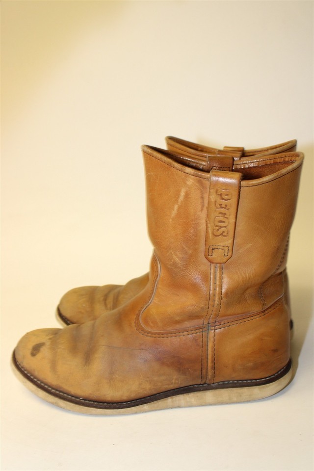 Red Wing Pecos 866 Vintage USA Made Men 10.5 D 44 Leather Soft Toe Work ...