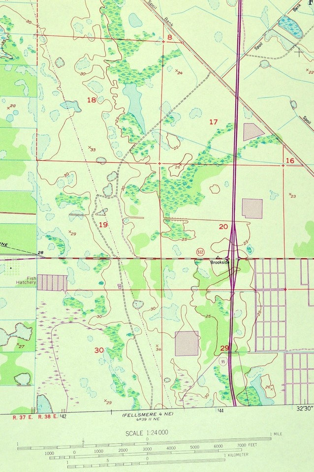 Fellsmere Map Indian River County Florida Sebastian Preserve Vero Lake ...