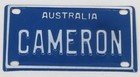 CAMERON NOVELTY NAME MINI TIN AUSTRALIAN LICENSE NUMBER PLATE | eBay ...