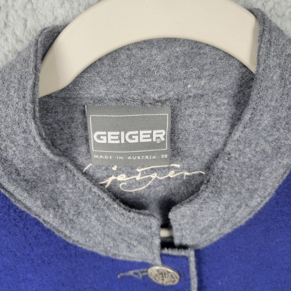 Geiger Womens Navy Blue Boiled New Wool Jacket Sz 38 Made in Austria | eBay