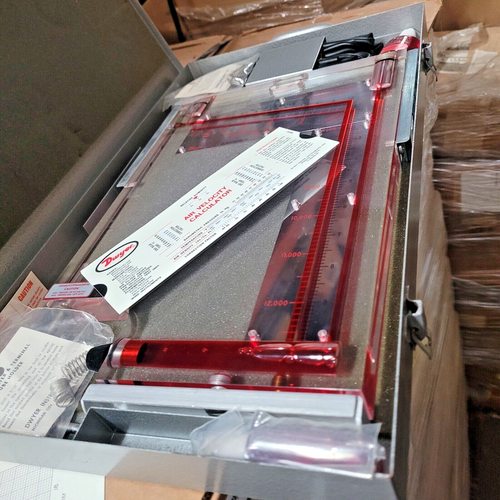 GENUINE DWYER MODEL 400 AIR VELOCITY METER MANOMETER KIT W/ METAL CASE ...