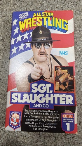 Vintage ALL STAR WRESTLING Sgt. Slaughter & Co. Series #1 VHS AWA 80s ...