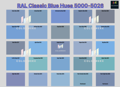 RAL Blue 5000-5026 Paint – High Quality Enamel – Brush or Spray 0.5l/1L ...