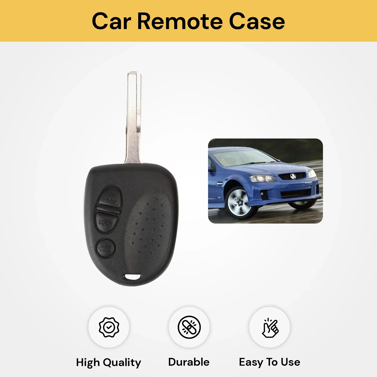 3 Button Car Remote Case FOR Holden Commodore Uncut Key VS VX VY VZ WH ...