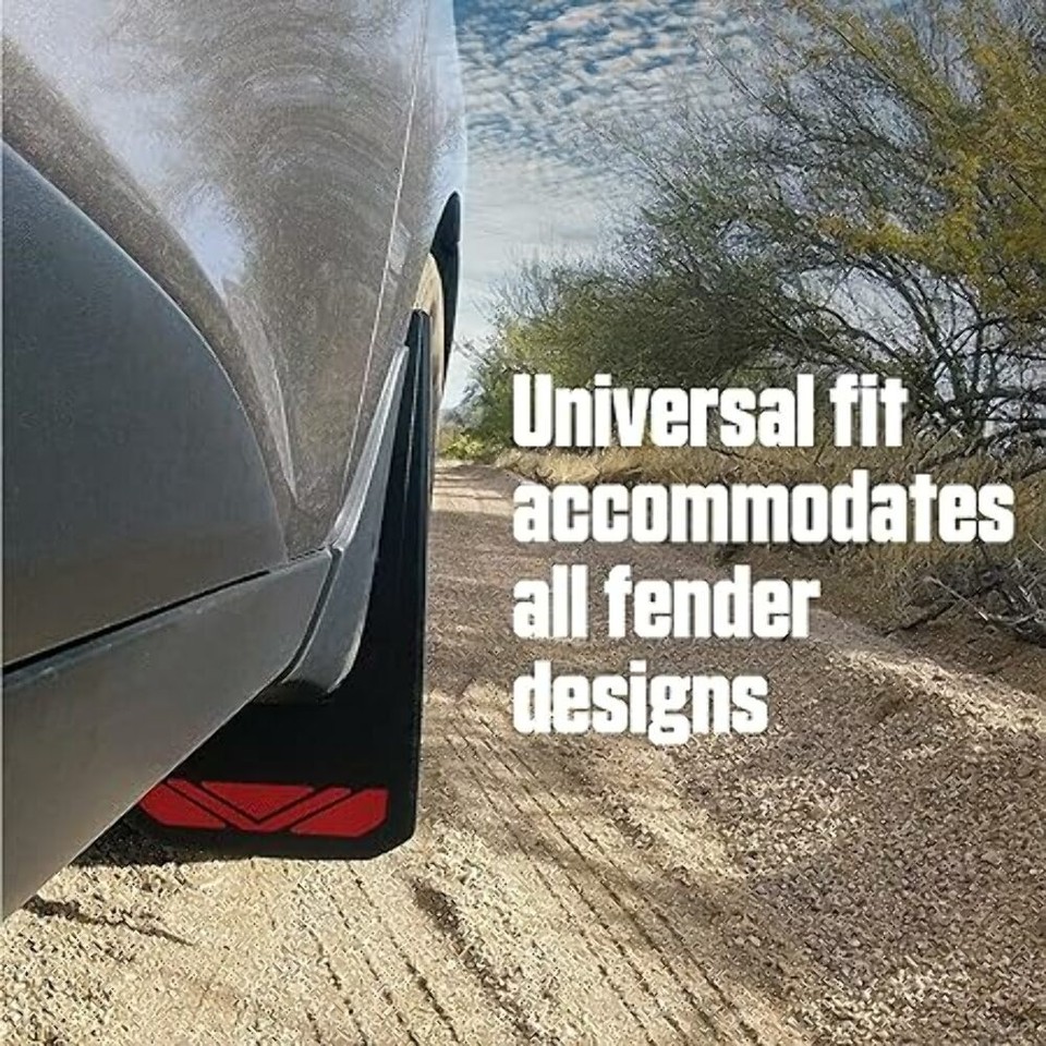 RoadSport 4326 Universal Premier Splash Guard Black w/ Red Prism - 18 ...