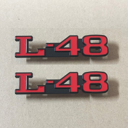 2PcRed Black 1973-79 Hood L-48 L48 Emblems Badges | eBay