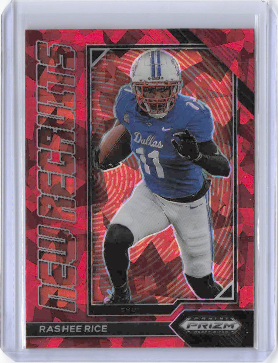 2023 Prizm Draft Rashee Rice Red Cracked Ice New Recruits Chiefs Rookie ...