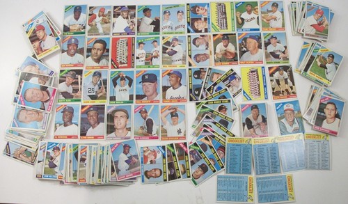 1966 TOPPS BASEBALL CARD LOT/SET NEAR COMPLETE 315/598 VG/EX. SEE PICS ...