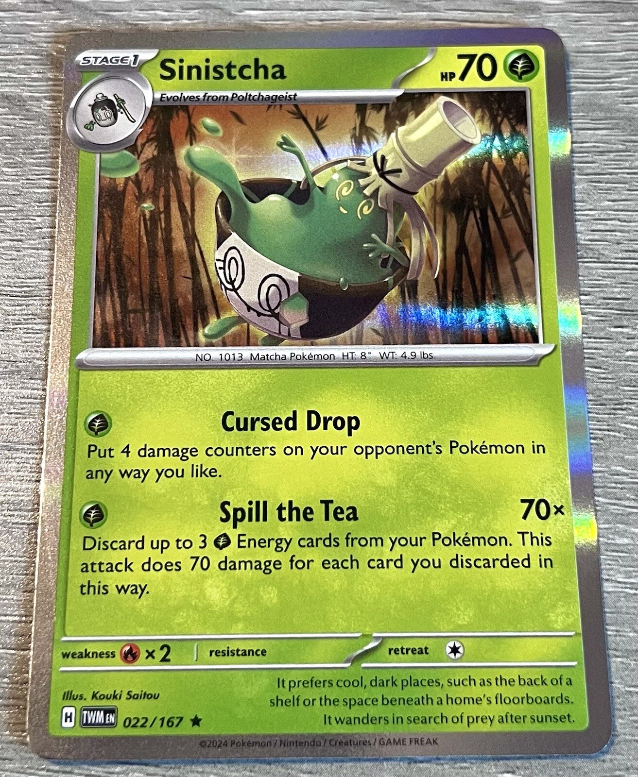 Pokémon TCG- S&V Twilight Masquerade- Sinistcha 022/167 Holo Rare (NM/M ...