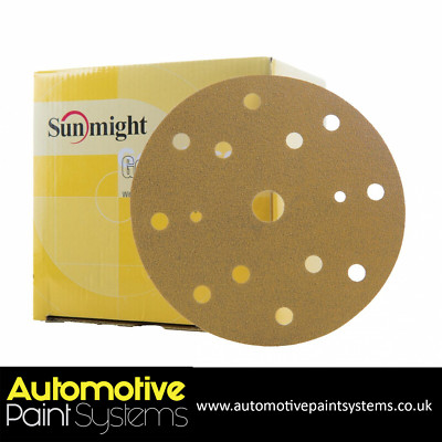 Sunmight Gold P400 6" 150mm Sanding Discs 15 Hole 100Pcs Automotive ...